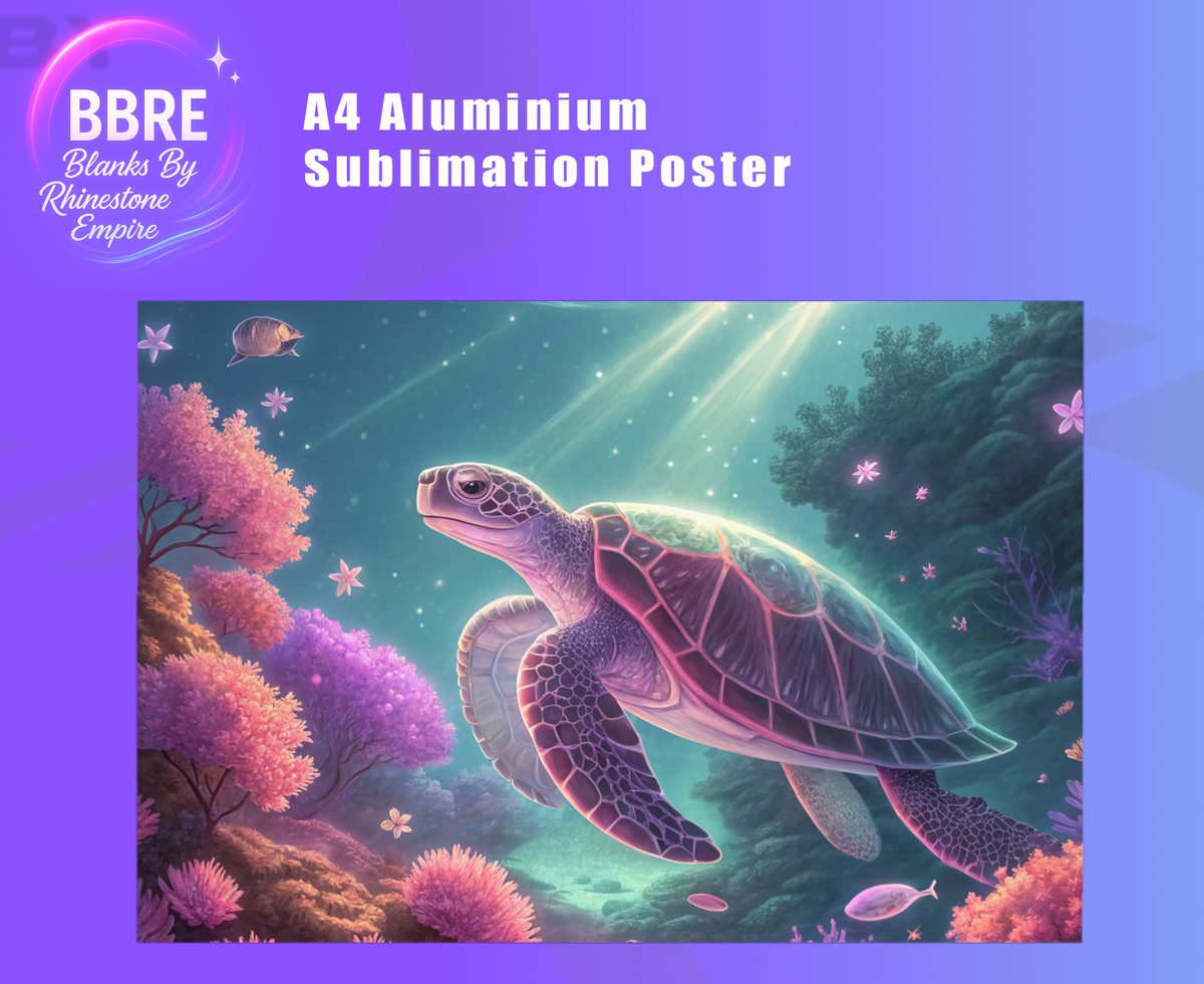 flashy Turtle Sublimation Poster Design | Printed Transfer – Blanks By ...