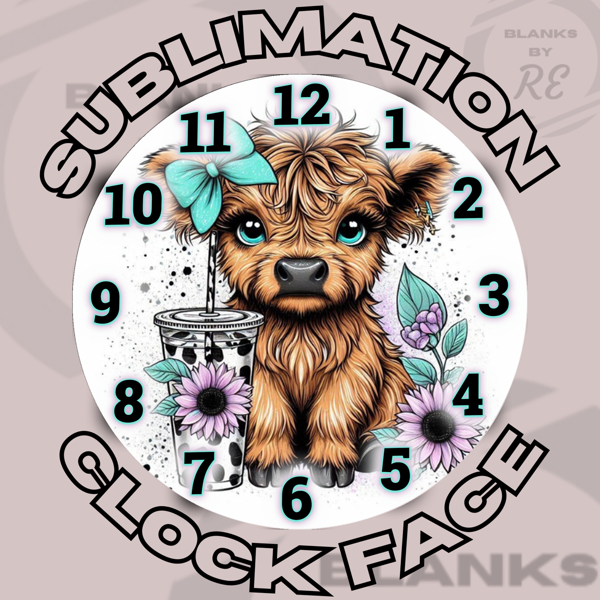 10 Sublimation Clock Face – Blanks By Rhinestone Empire