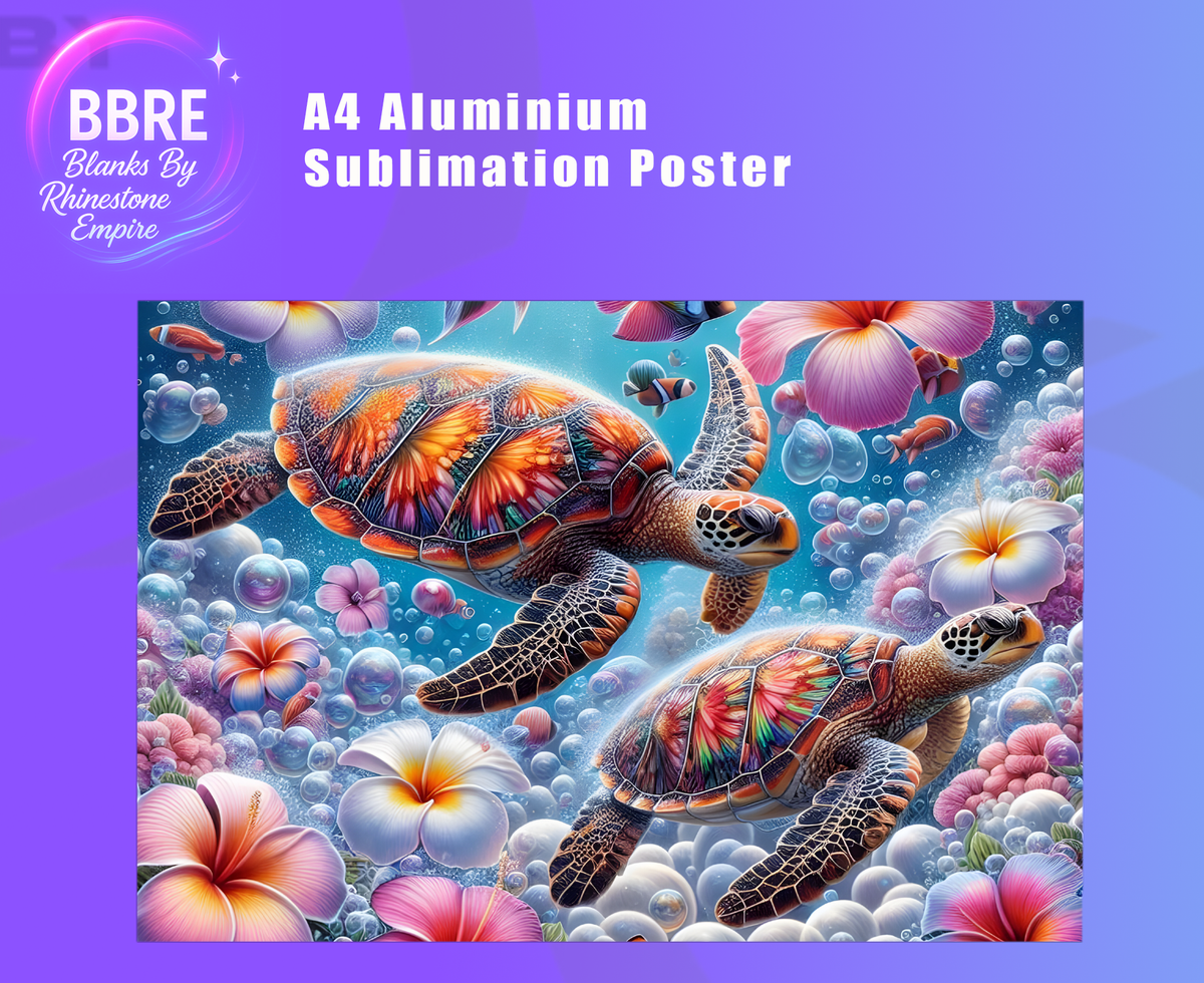bold Turtle Sublimation Poster Design | Printed Transfer – Blanks By ...