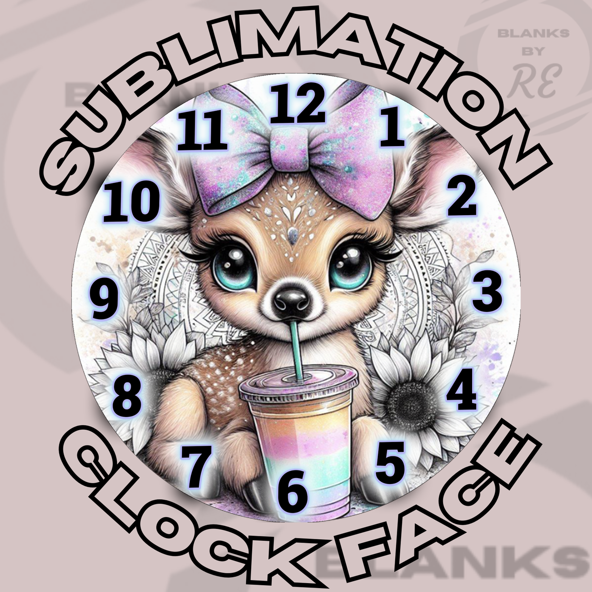 12 Sublimation Clock Face – Blanks By Rhinestone Empire