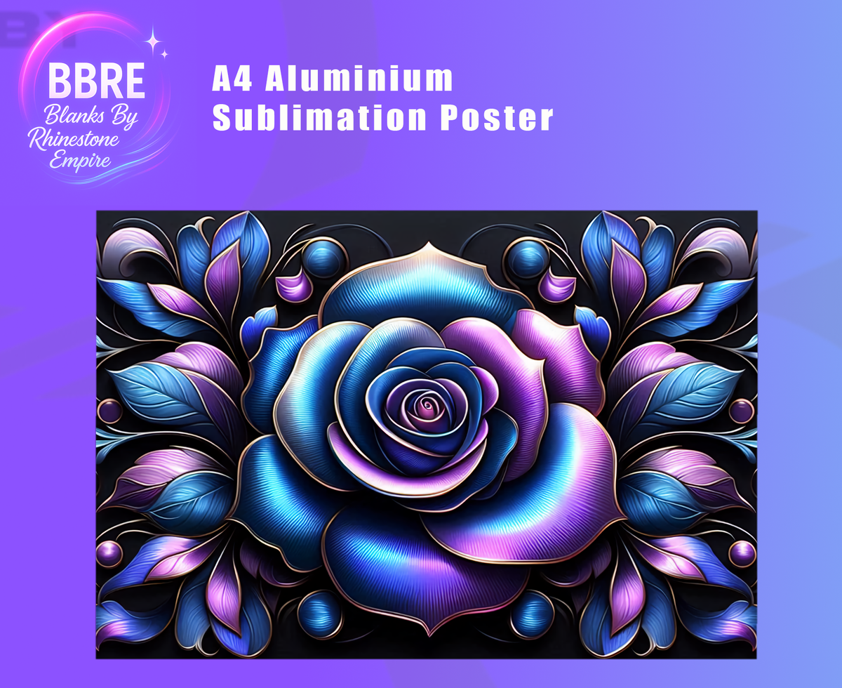 sharp Floral Sublimation Poster Design | Printed Transfer – Blanks By ...