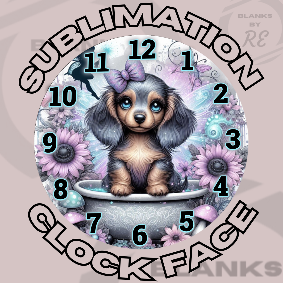 24 Sublimation Clock Face – Blanks By Rhinestone Empire
